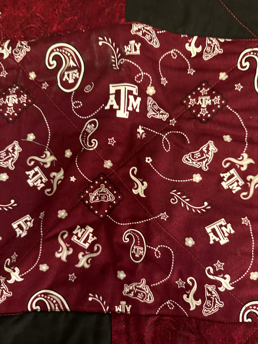 Texas A&M University Quilt - Maroon and Black - Etsy