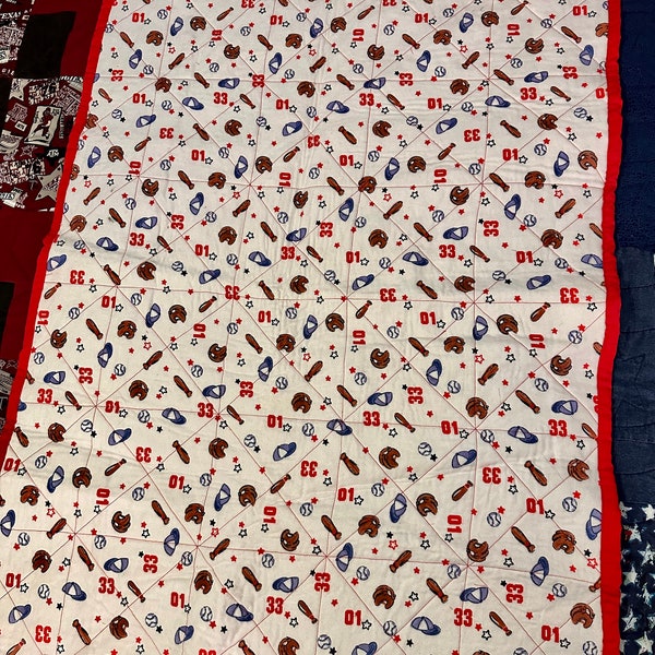 Baseball Baby Quilt - Etsy