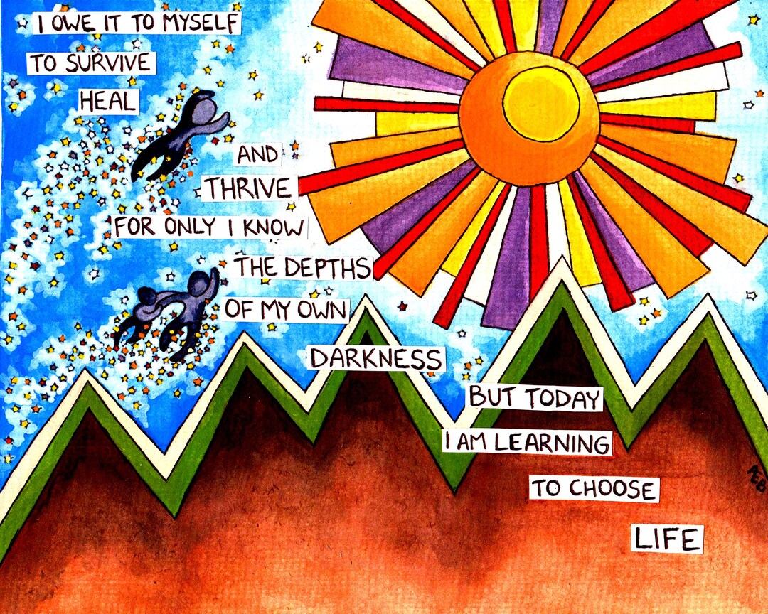 Heal and Thrive Art Print, Wall Art, ECO Paper, Poster - Etsy