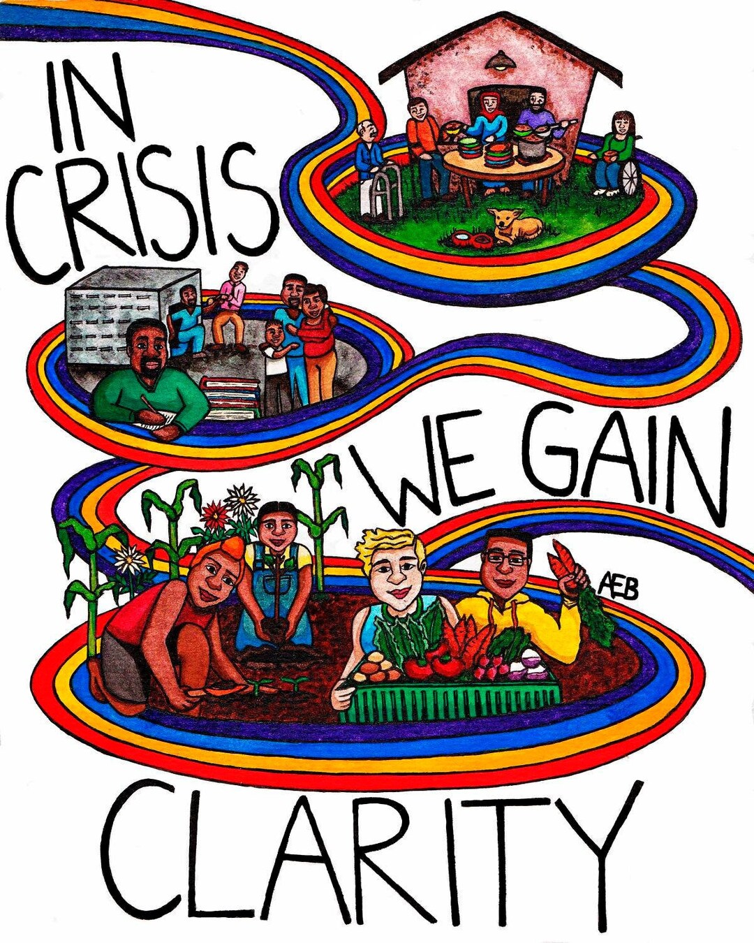 Clarity in Crisis Art Print, Wall Art, ECO Paper, Poster Social Justice ...