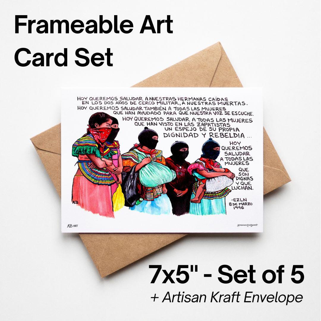 Original Art Card Set of Dignidad Y Rebeldía, Social Justice Art ...