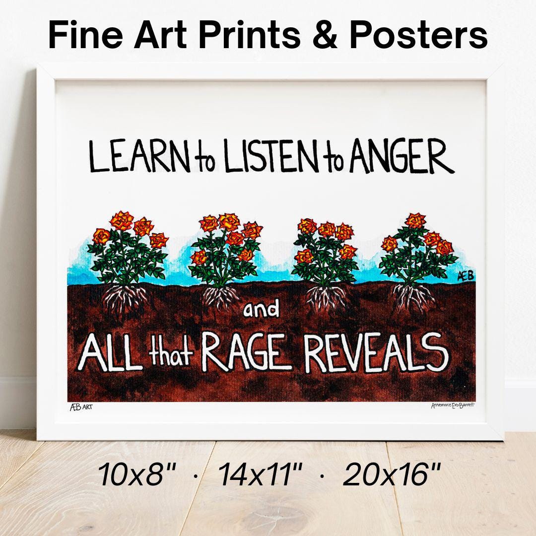 Rage Reveals Hand-painted Frameable Watercolor Art - Giclée, Affordable ...