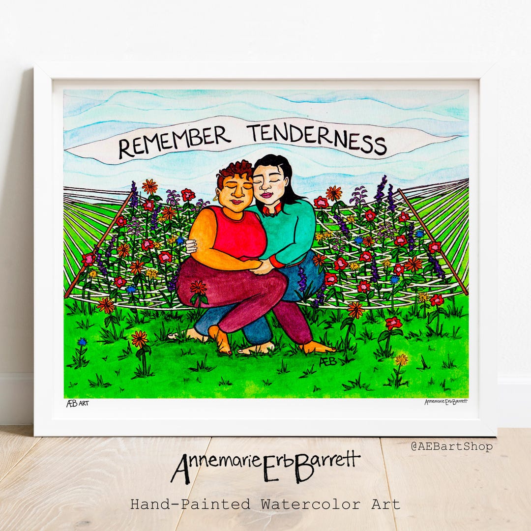Remember Tenderness Art Print, Wall Art, ECO Paper, Poster Social ...