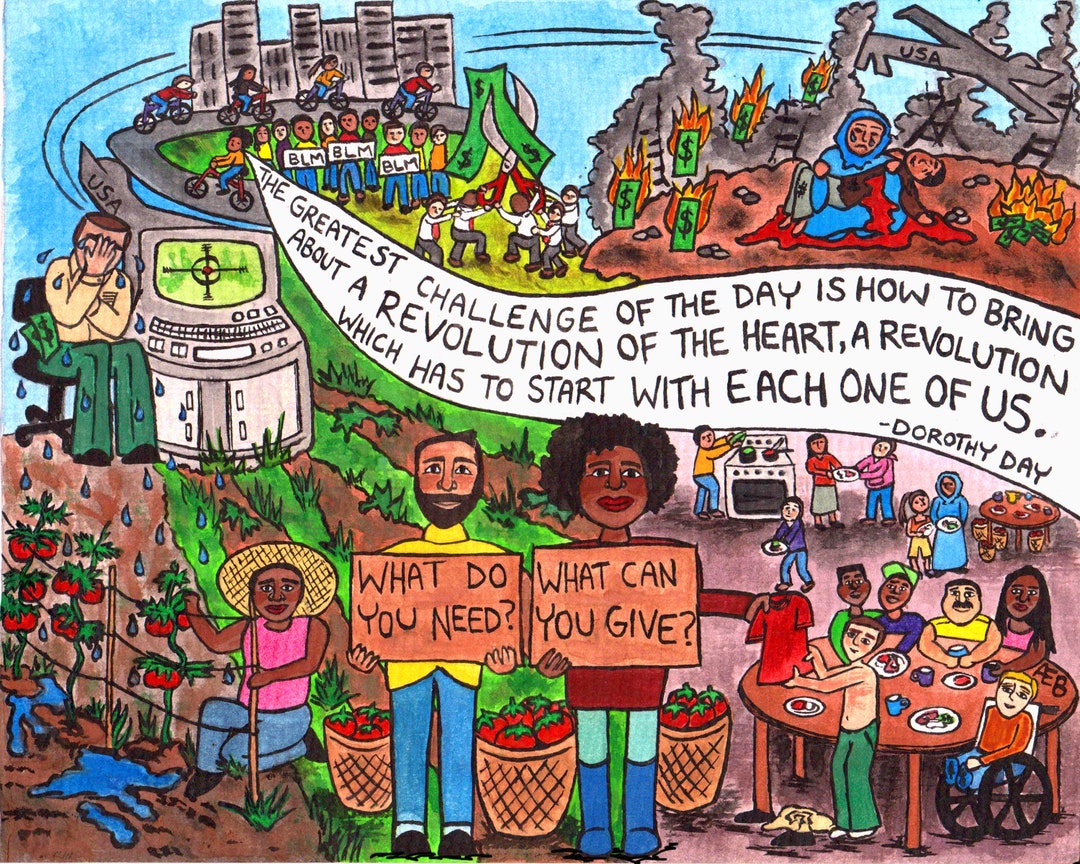 A Revolution of the Heart, Economy Print, Giclée Print, Hemp Base ECO ...