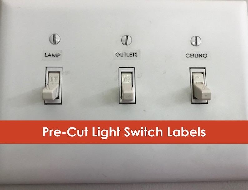 Custom Light Switch Labels Pre-cut and Printed on Clear Sticker Paper ...