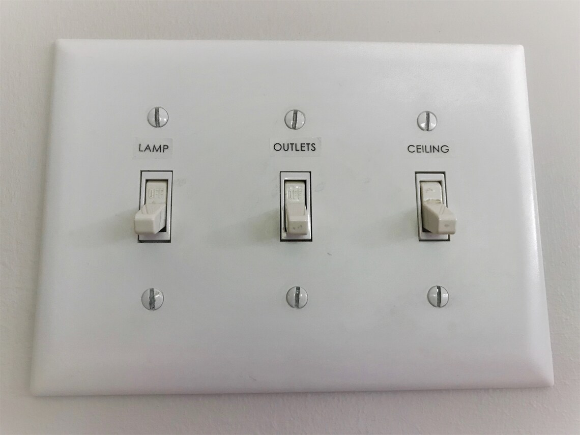 Custom Light Switch Labels Pre-cut and Printed on Clear Sticker Paper ...
