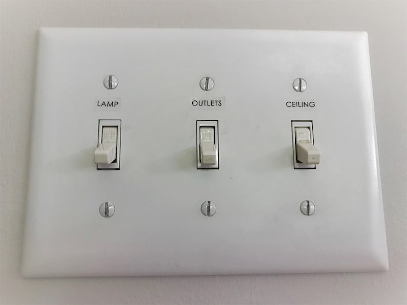 Custom Light Switch Labels Pre-cut and Printed on Clear Sticker Paper ...