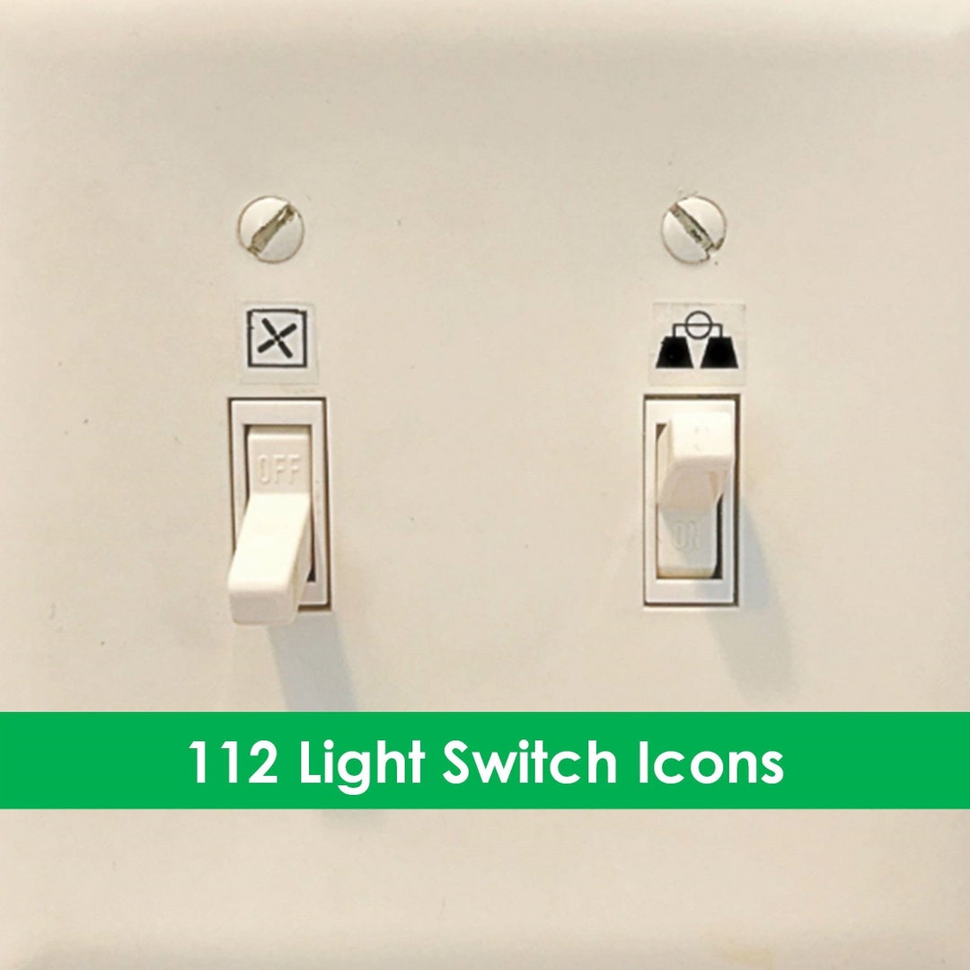 Light Switch Decals, Light Switch Labels, Light Switch Stickers ...