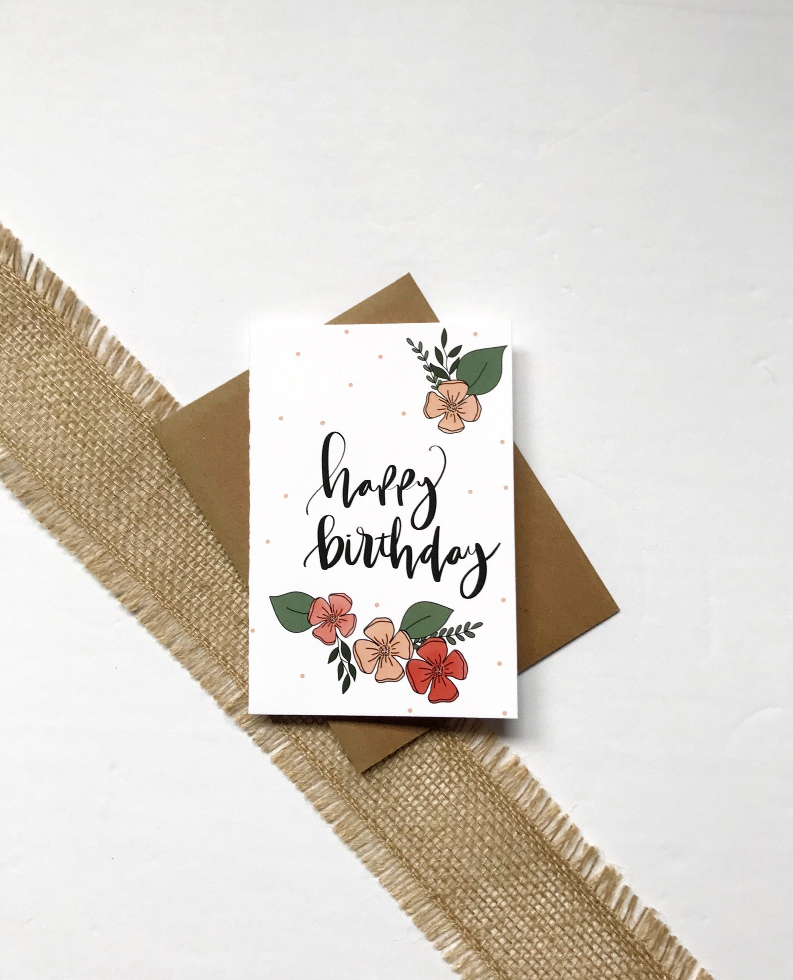 Cards and Envelope Happy Birthday Blank Inside Birthday - Etsy Canada