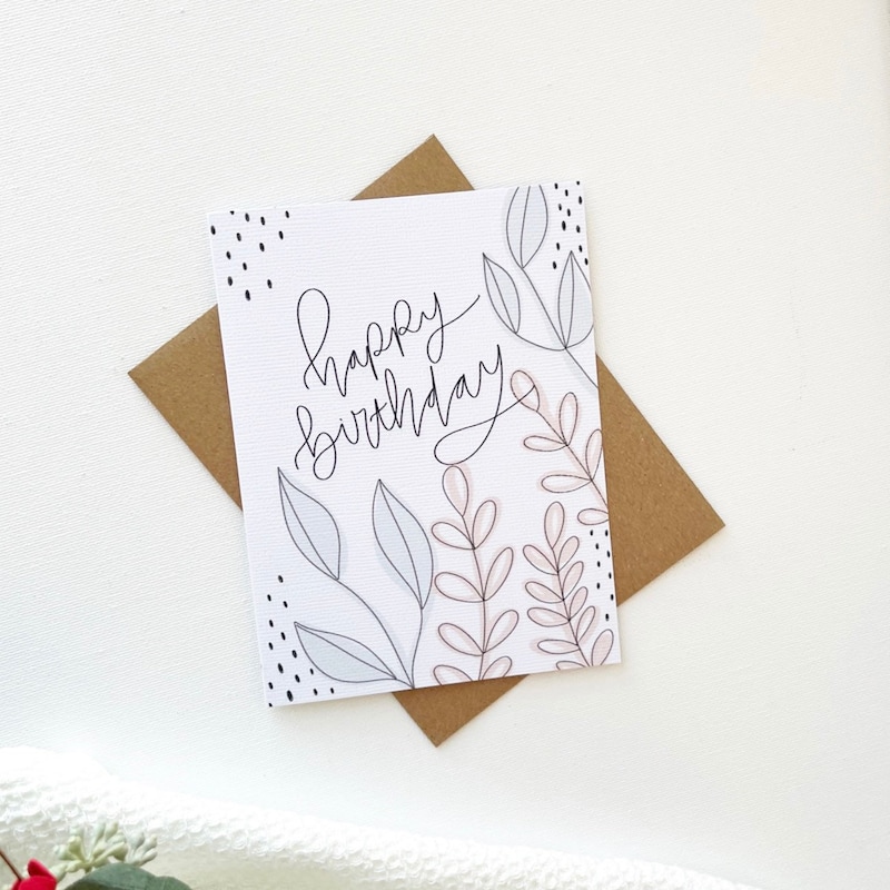 Happy Birthday Card Calligraphy - Etsy