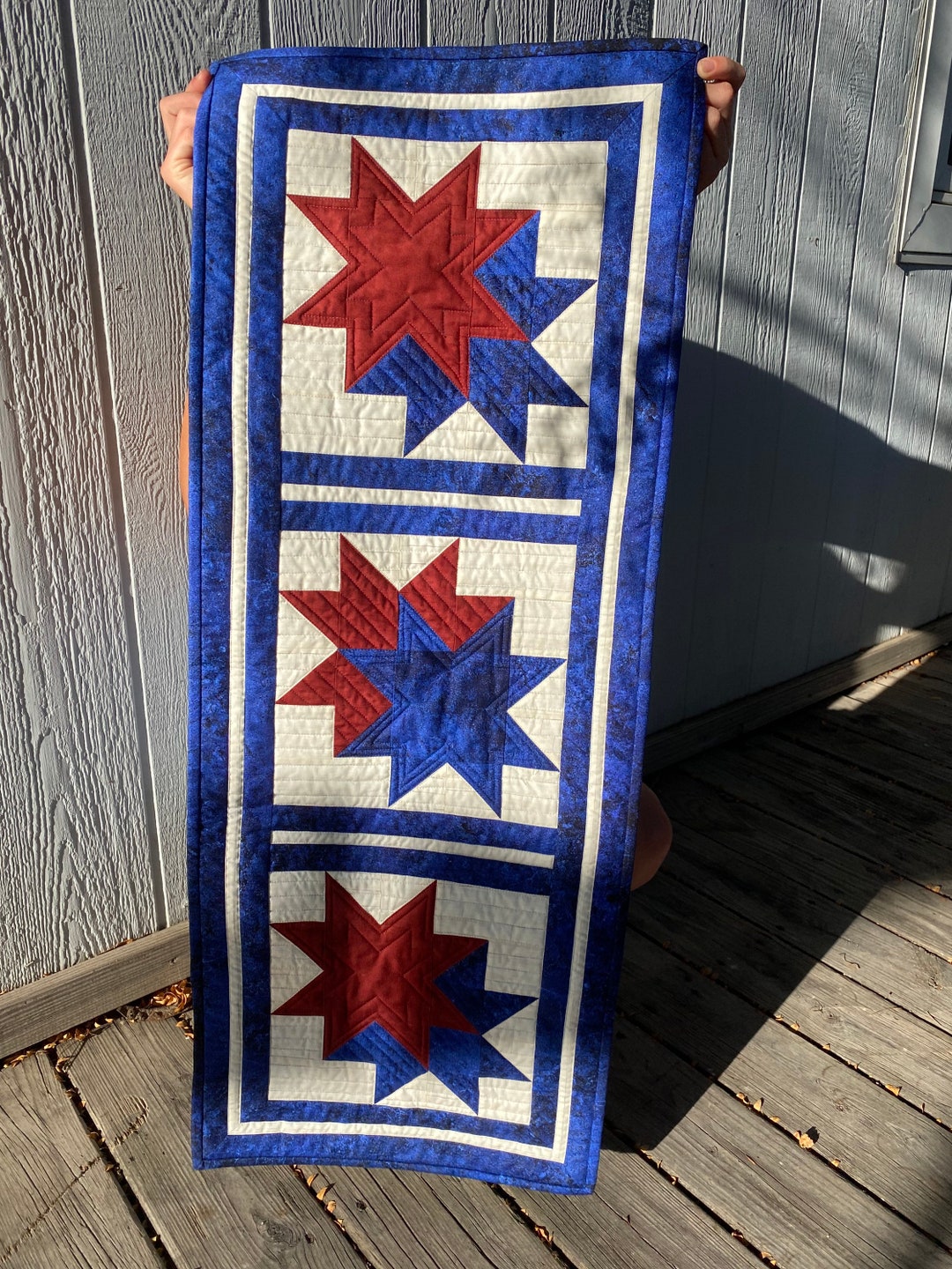 Red, White and Blue Table Runner - Etsy