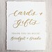 Cards and Gifts Sign Wedding, Deckled Edge Paper Wedding Sign, Wedding ...