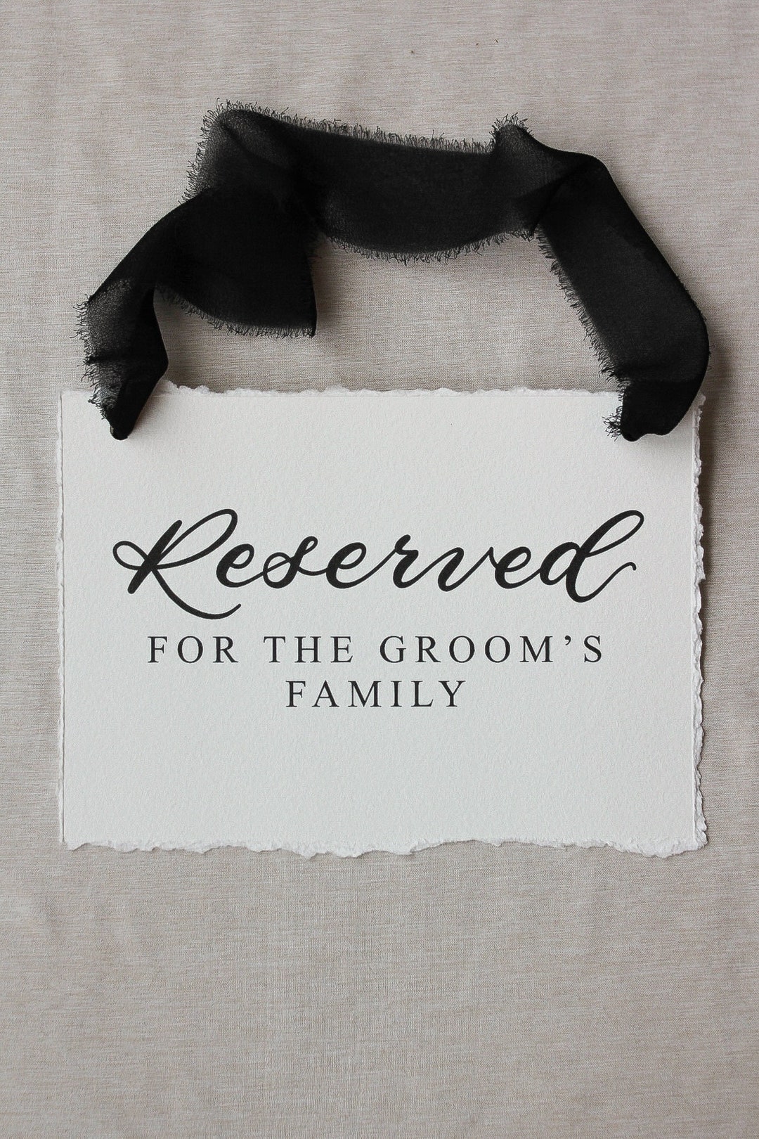 Reserved Row Sign, Wedding Reserved Sign, 5x7 Wedding Reception Sign ...
