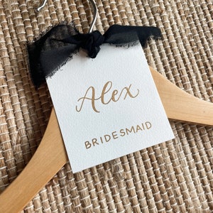 Hanger for Bride, Calligraphy Name Tags, Bride and Groom Hangers, Bride ...