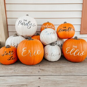 Personalized Foam Pumpkin, Custom Foam Pumpkin, Pumpkin Last Name ...