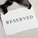 Reserved Row Sign, Wedding Reserved Sign, 5x7 Wedding Reception Sign ...