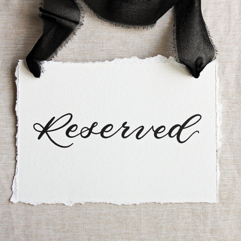 Reserved Sign - Etsy
