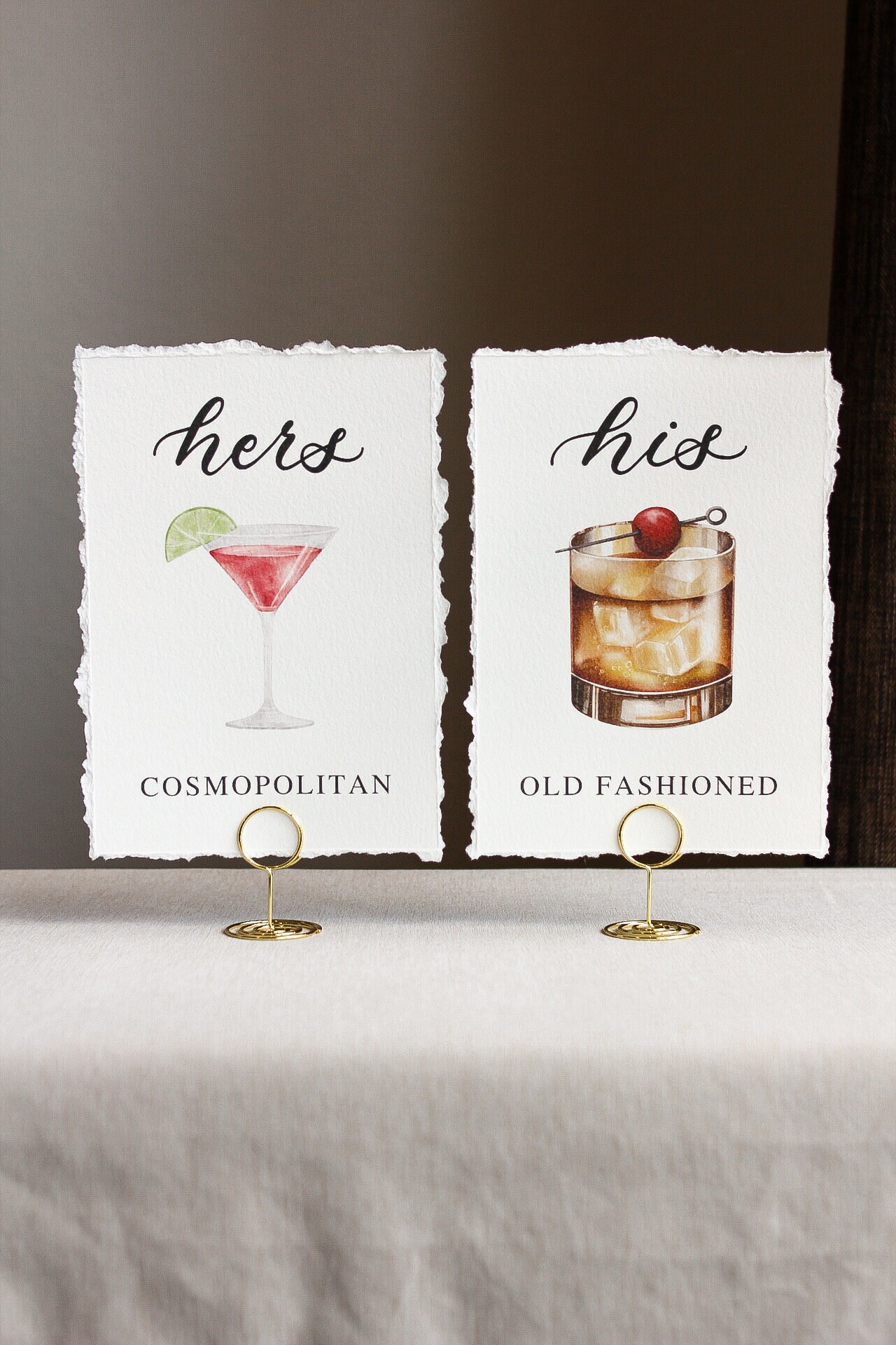 Specialty Cocktails Sign, Deckled Edge Custom Signature Drink Sign ...