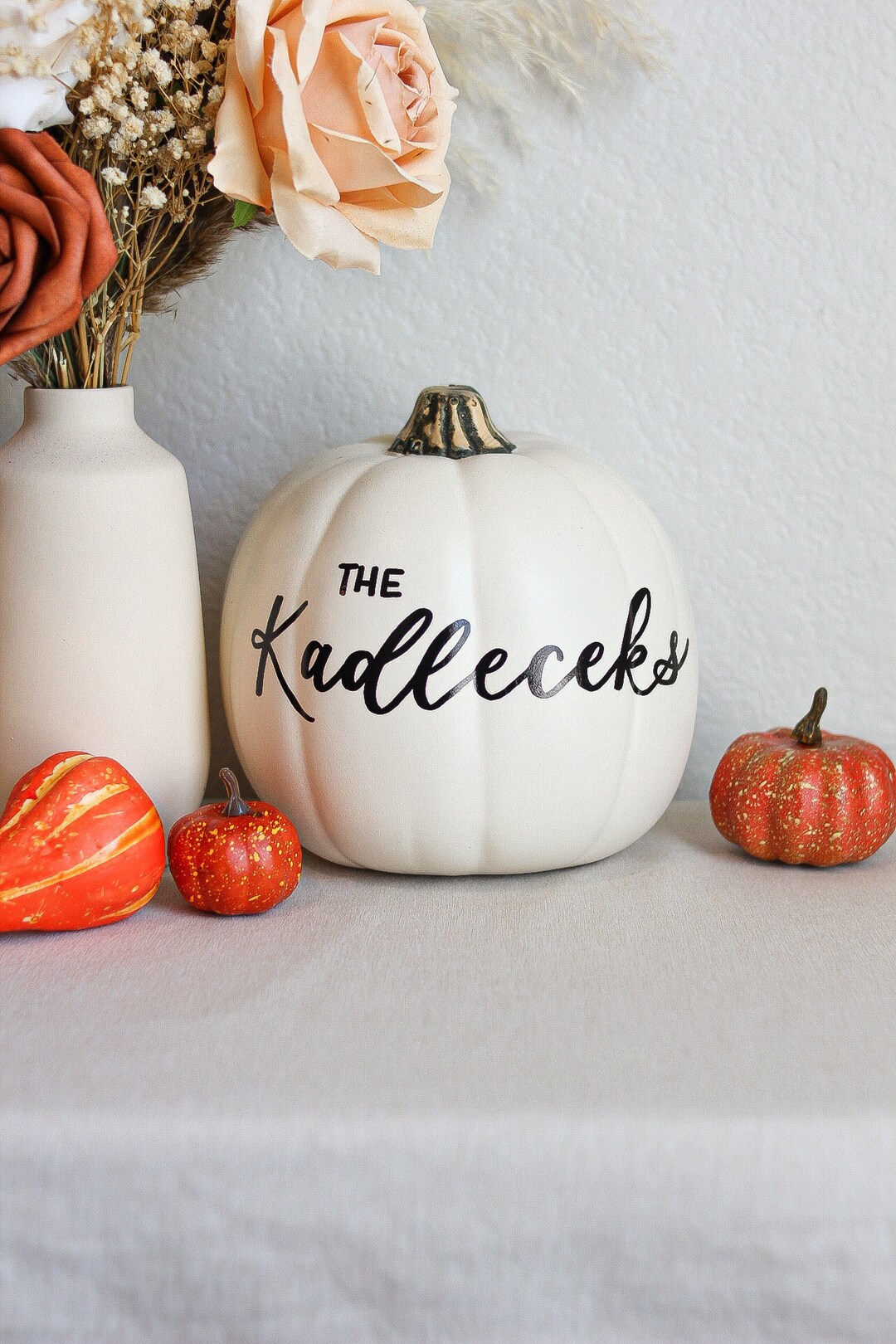 Personalized Foam Pumpkin, Custom Foam Pumpkin, Pumpkin Last Name ...