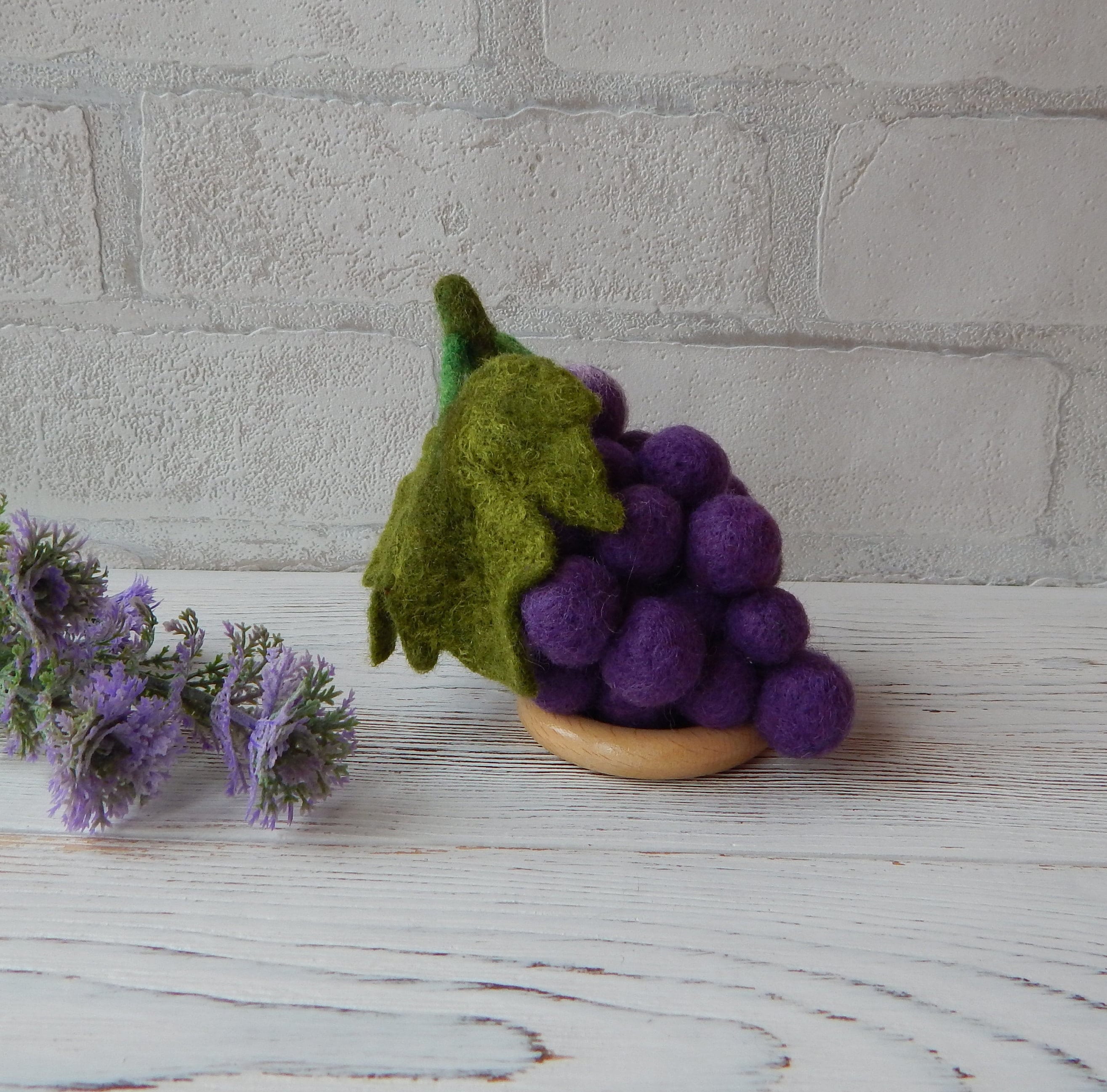 Felted Wool Pin Cushion Bunch of Grape Felt Handmade | Etsy