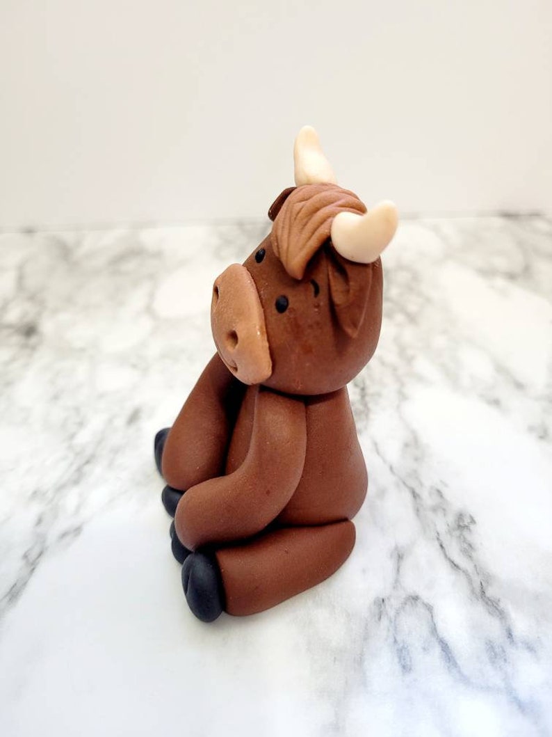 Bull Cake Topper Fondant Bull Cute Bull Cake Topper Fondant - Etsy
