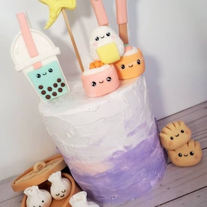 Kawaii Cake Toppers, Sushi Cake Toppers, Boba Cake Toppers, Dim Sum ...