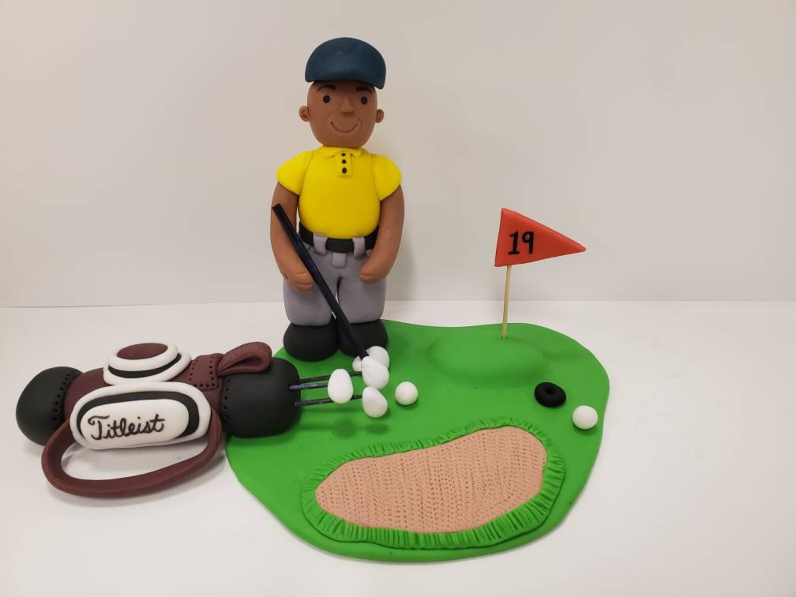 Golf Birthday Cake Topper Golfer Cake Topper Fondant Golf - Etsy