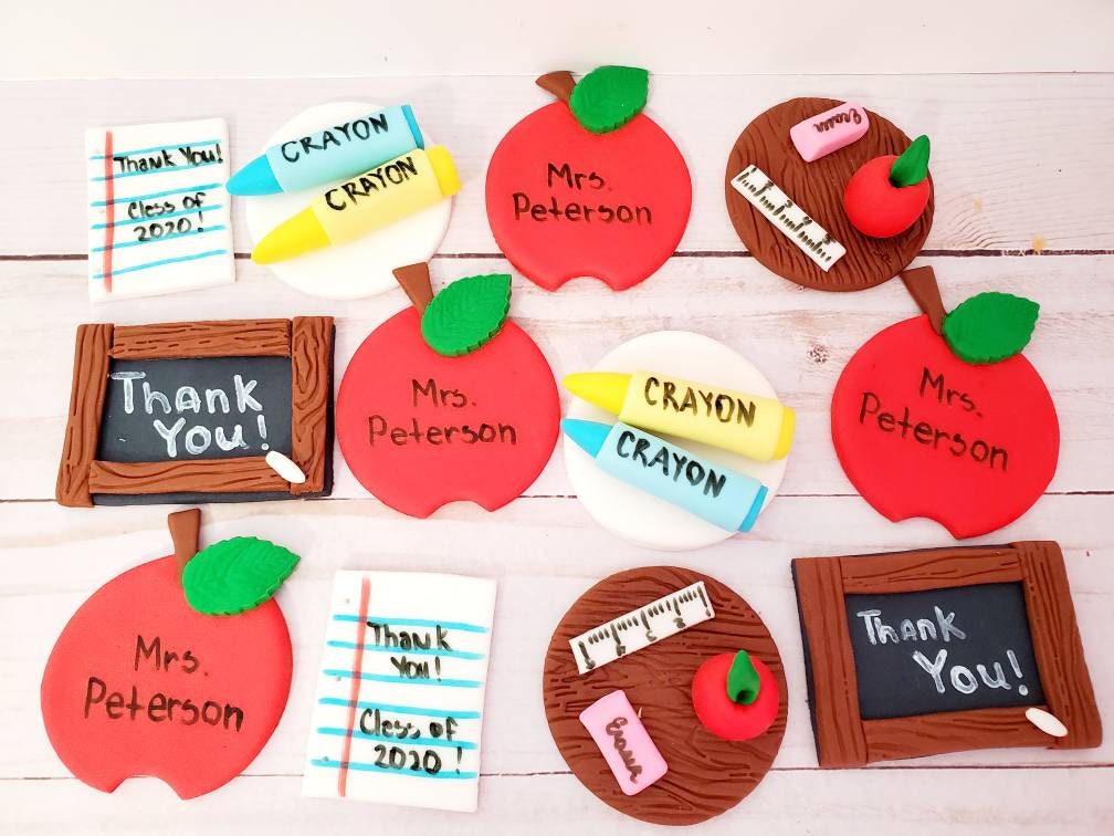 Teacher Cupcake Toppers Teacher Appreciation Cupcakes School Etsy