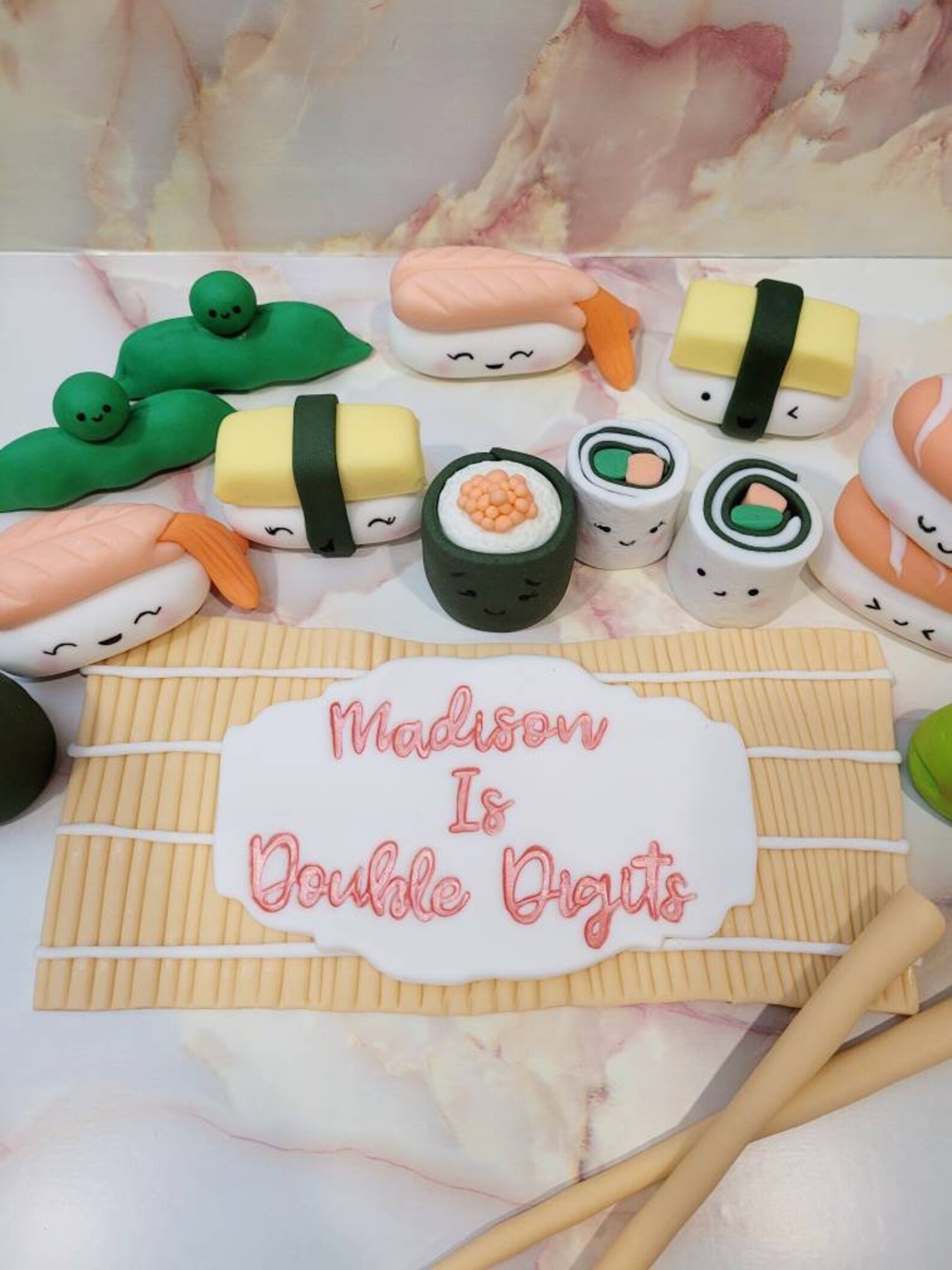 Sushi Cake Toppers Fondant Sushi Fondant Sashimi Fondant - Etsy