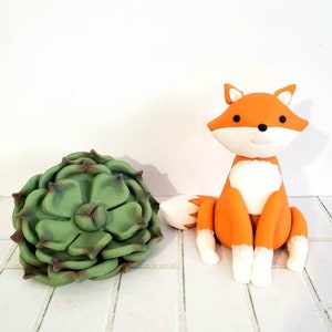 Fox Cake Topper, Woodland Cake Topers, Succulent Cake Toppers, Fox Cake ...