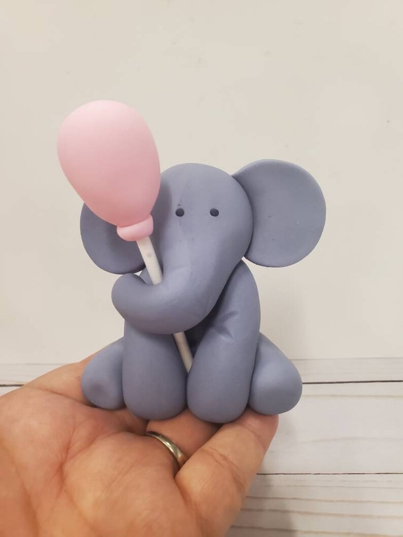 Elephant Cake Topper Cute Elephant Cake Topper Fondant | Etsy