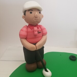 Golf Birthday Cake Topper, Golfer Cake Topper, Fondant Golf Cake ...