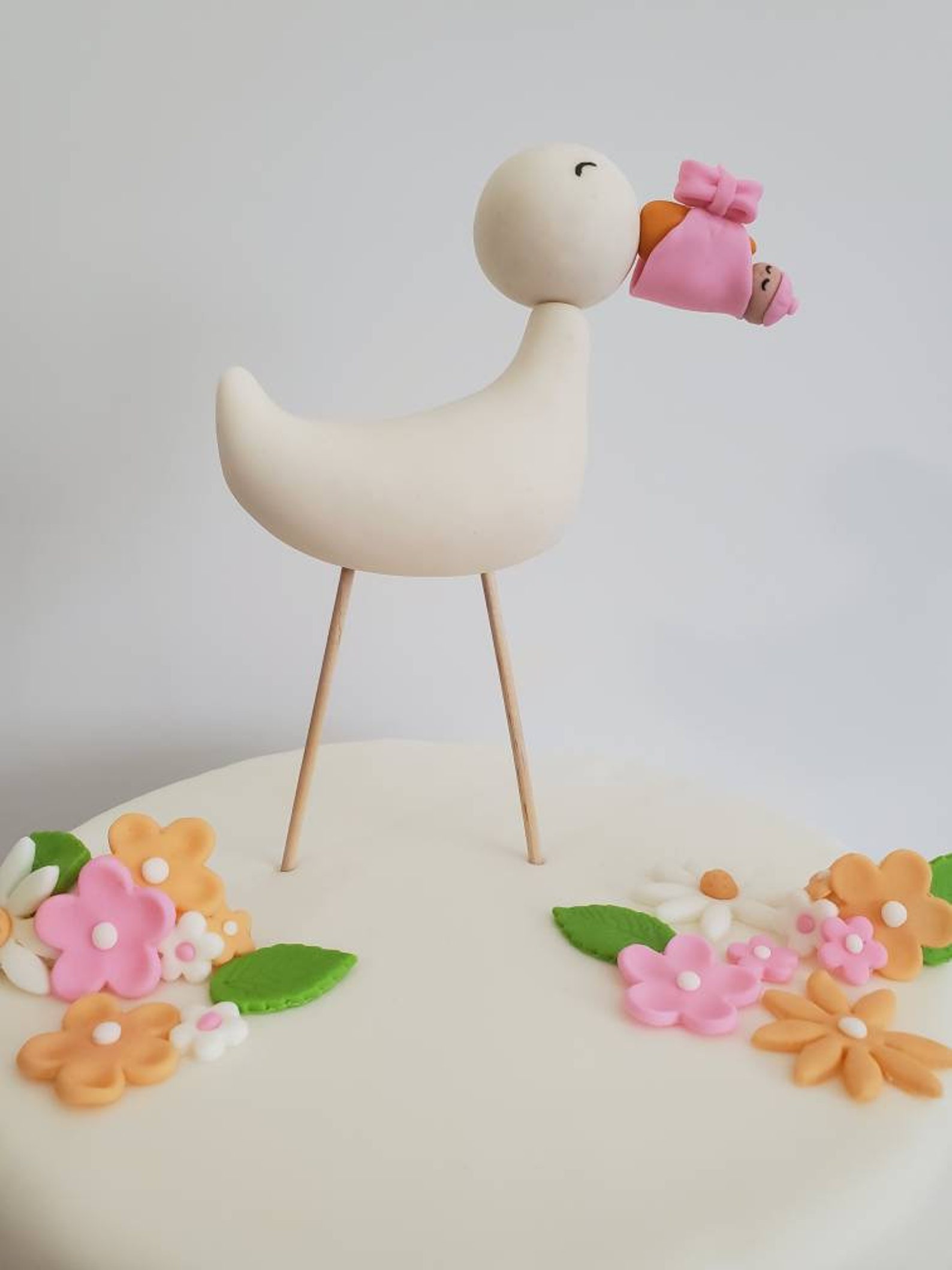 Baby Stork Stork Cake Topper Baby Shower Stork Cake Topper | Etsy