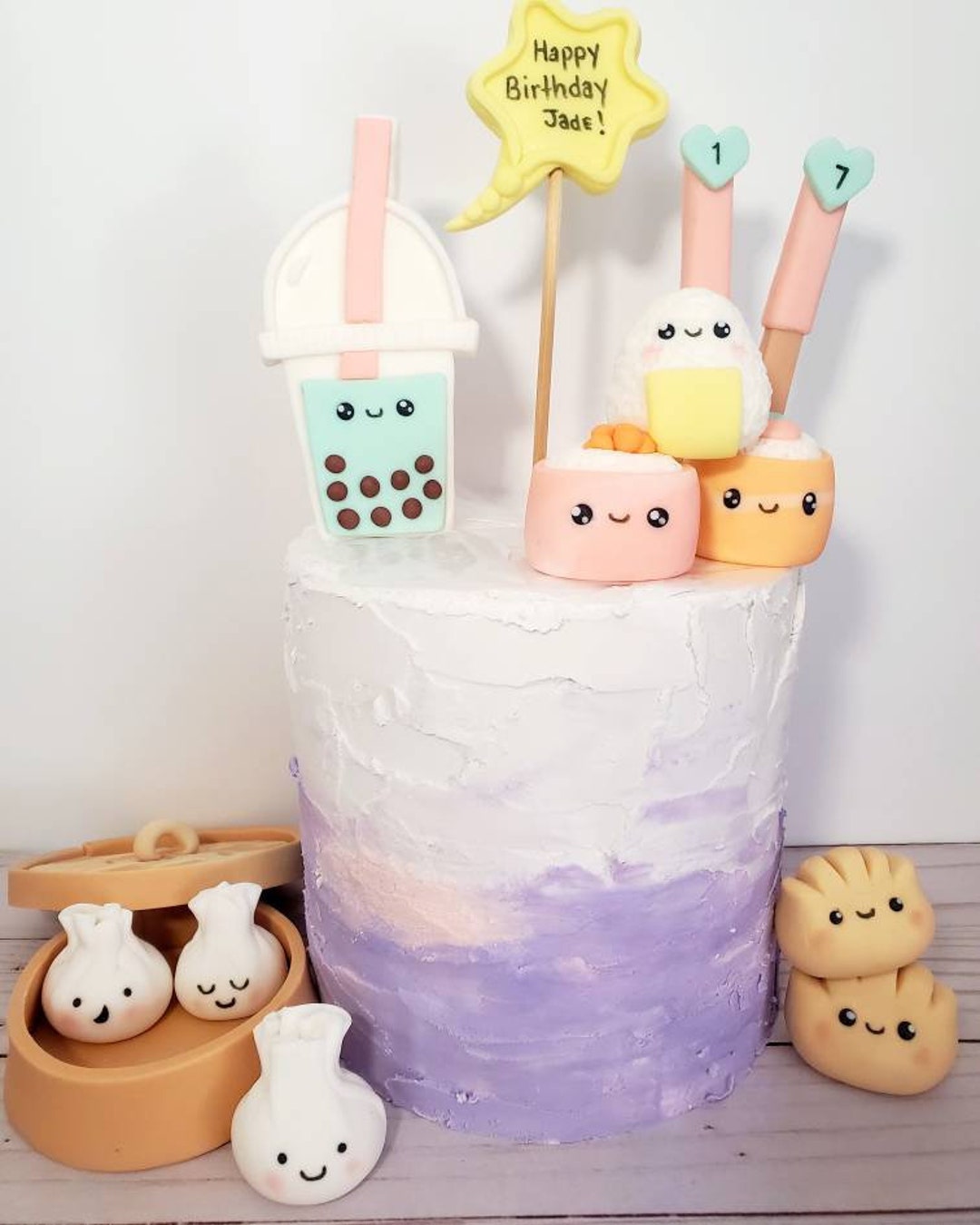 Kawaii Cake Toppers, Sushi Cake Toppers, Boba Cake Toppers, Dim Sum ...