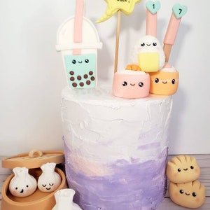 Kawaii Cake Toppers, Sushi Cake Toppers, Boba Cake Toppers, Dim Sum ...