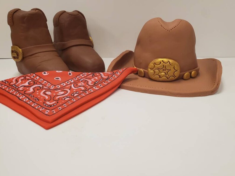 Cowboy Cake Toppers Western Cake Toppers Fondant Cowboy Hat - Etsy
