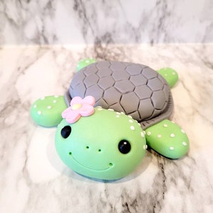 Fondant Turtle, Turtle Cake Topper, Fondant Turtle Cake Topper, Baby ...