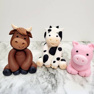 Bull Cake Topper, Fondant Bull, Cute Bull Cake Topper, Fondant Cake ...