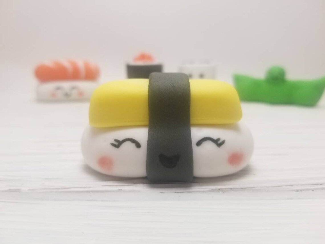 Sushi cake toppers Kawaii cake fondant sushi cute sushi | Etsy