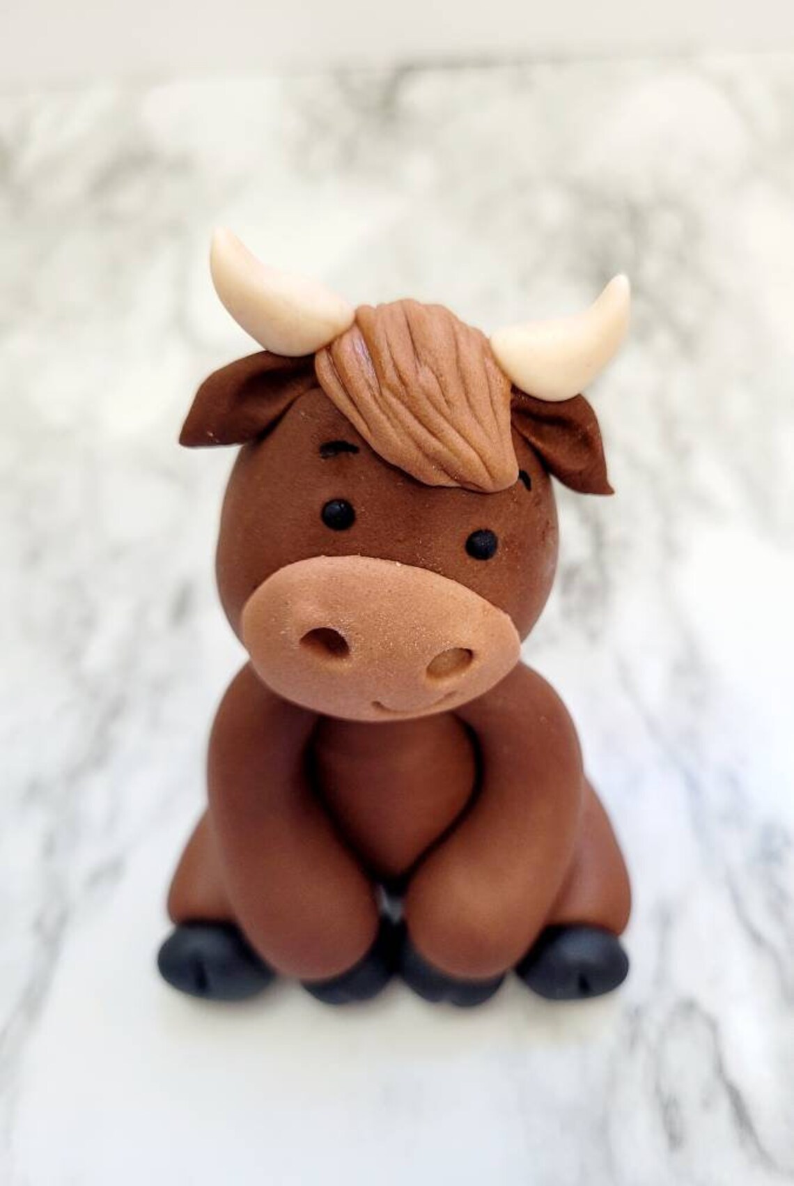 Bull Cake Topper Fondant Bull Cute Bull Cake Topper Fondant - Etsy