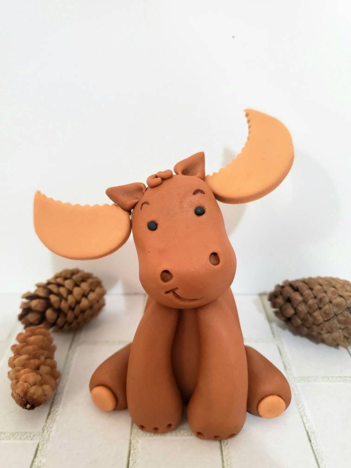 Moose Cake Topper Baby Moose Cake Topper Woodland Cake | Etsy