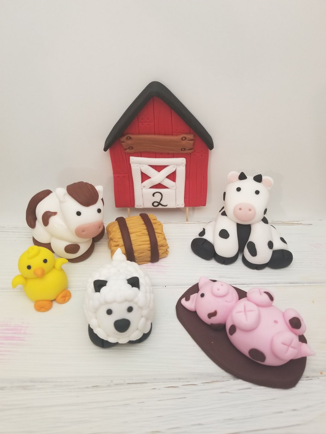 Farm Cake Decorations, Fondant Farm Cake, Barn Cake Decoration, Farmer ...