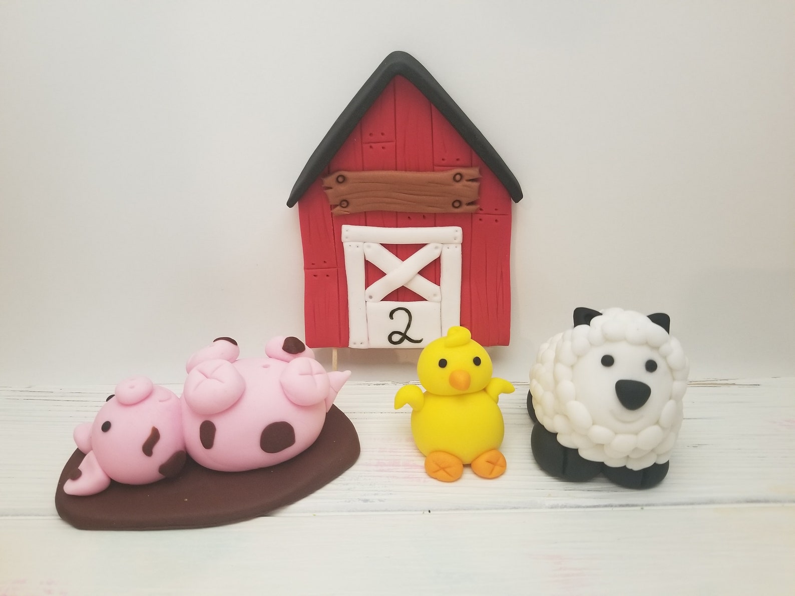 Farm Cake Decorations Fondant Farm Cake Barn Cake | Etsy