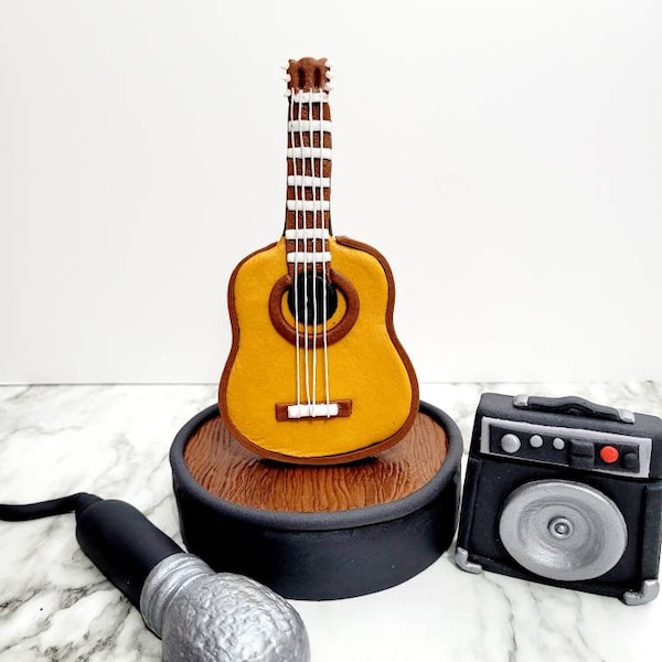 Guitar Cake Topper - Etsy