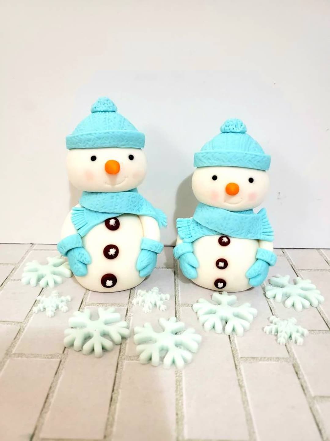 Snowman Cake Topper, Fondant Snowman, Winter Wonderland Snowman ...