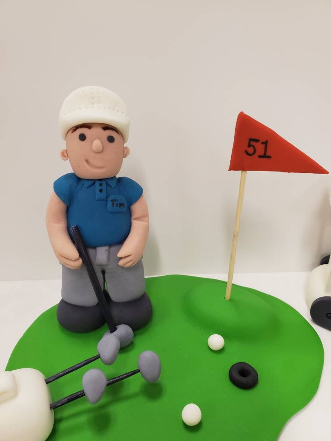 Golf Birthday Cake Topper Golfer Cake Topper Fondant Golf - Etsy