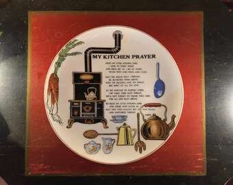Kitchen prayer plate | Etsy