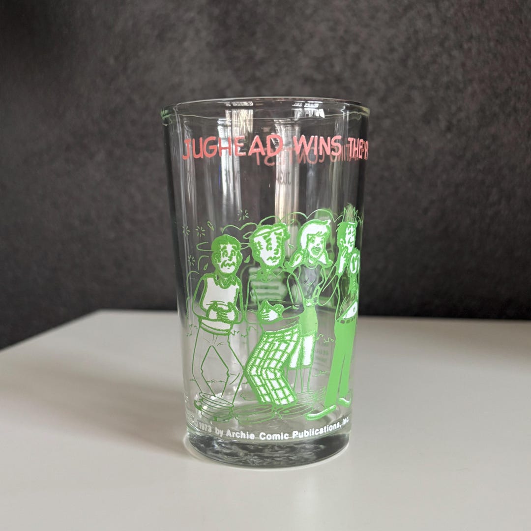 Vintage 1973 Archie Comics Collectible Juice Glass - Jughead Wins the ...