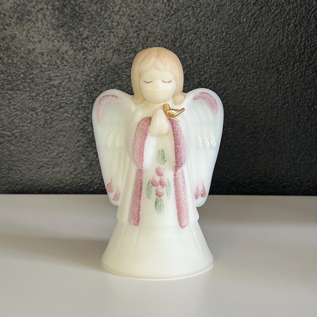 Fenton Art Glass Hand Painted and Signed Angel - Etsy