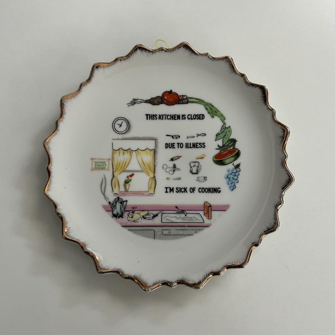 Sick of Cooking Kitchen Closed - Funny Decorative Wall Hanging Plate - Etsy